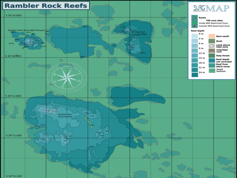 Rambler Rock dive site | PADI